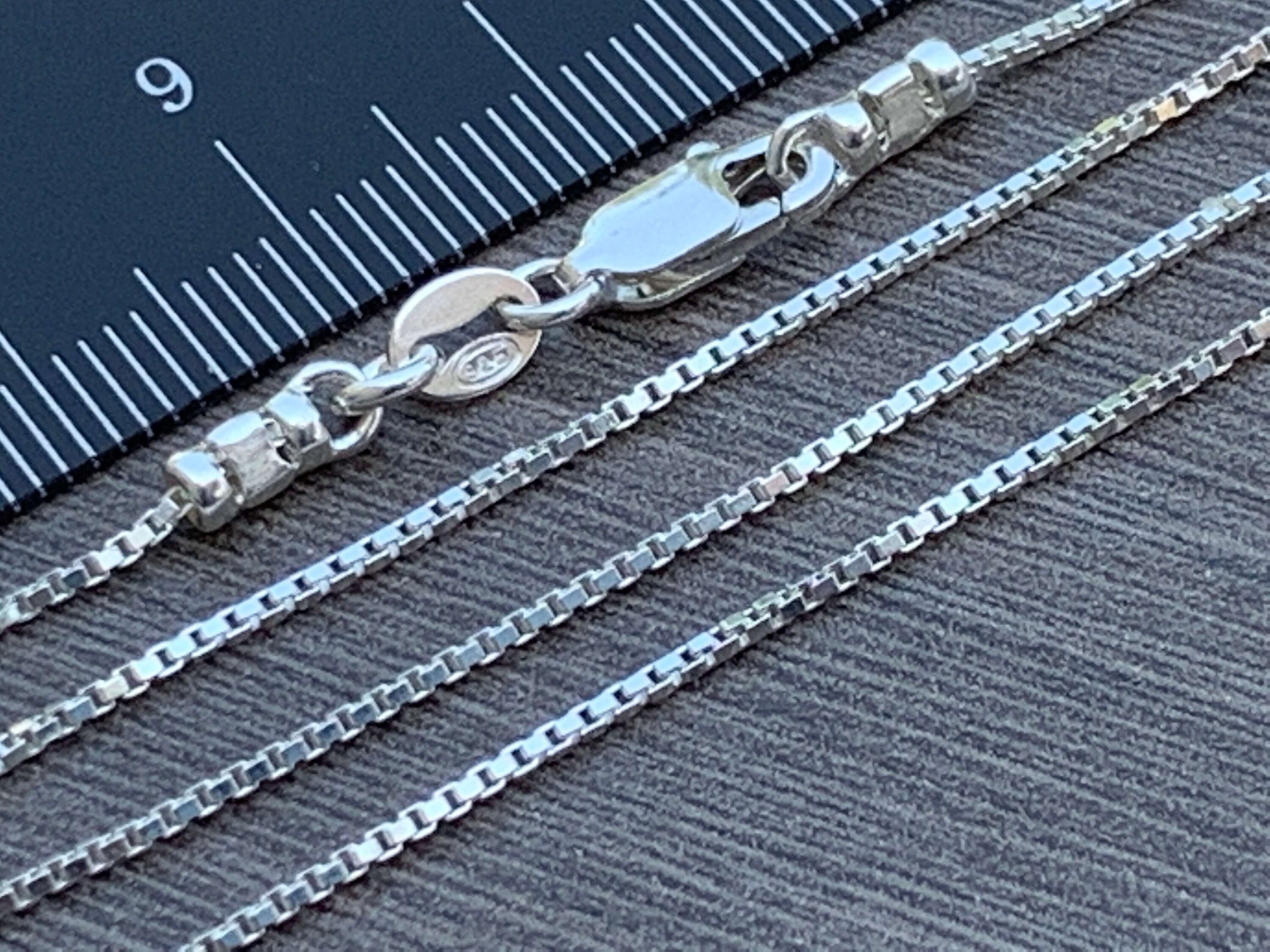 Finished Necklace 1mm Box Chain Sterling Silver 13 14 15 16 - Etsy