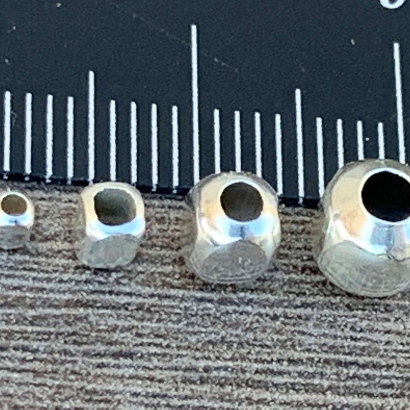 Square Silver Beads 4 Mm - Etsy