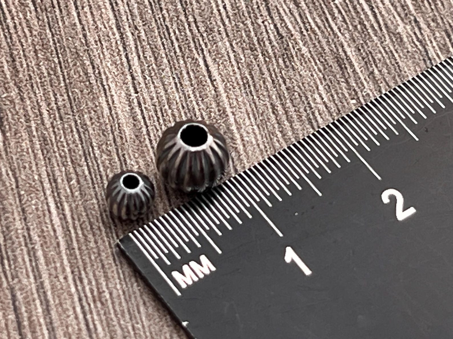 NEW SIZES ! Navajo Corrugated Round Beads - Sterling Silver - 4mm/6mm ...