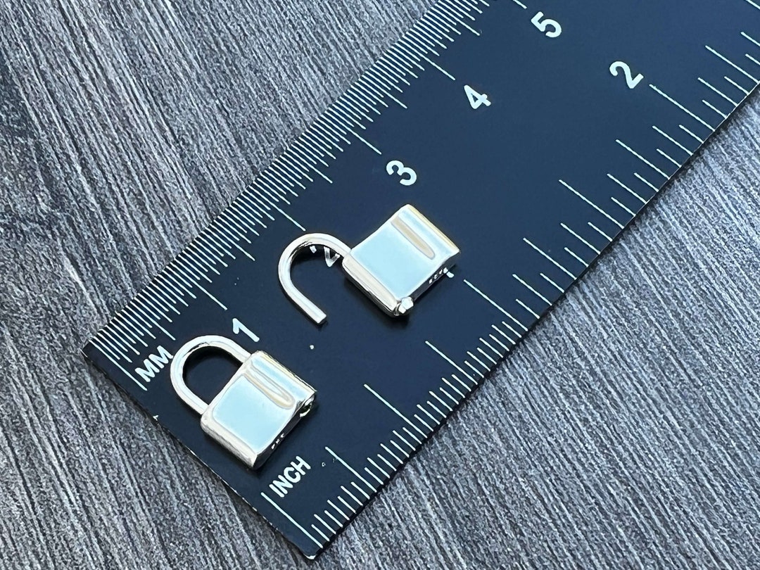 Sterling Silver Padlock Clasp, Padlock Closure 12mm X 9 Mm , Padlock ...