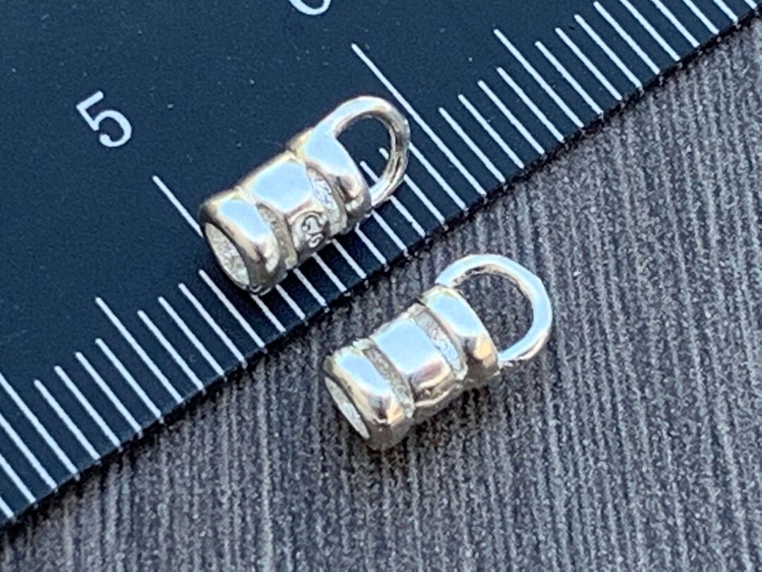 3mm END CAPS/CRIMPS - Inside Diameter 3mm - Sterling Silver Crimp Ends ...