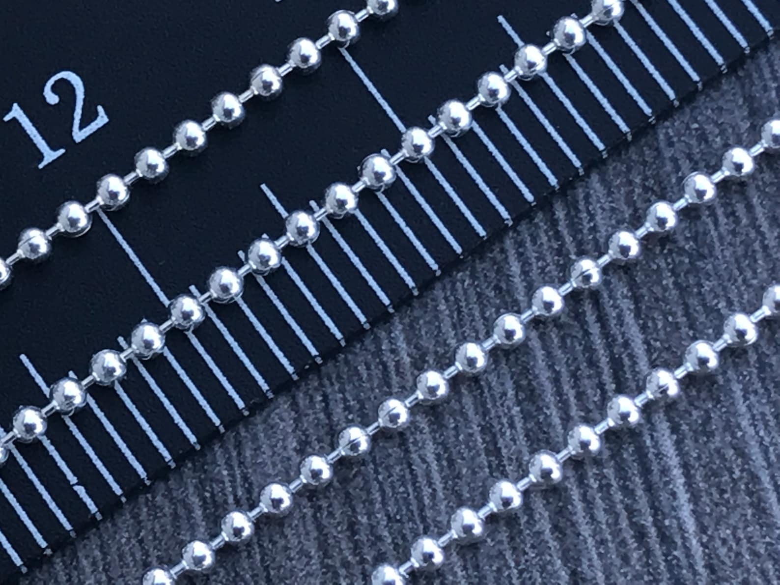 Bead/ball Chain 1.2mm Sterling Silver-unfinished Chainbeaded - Etsy