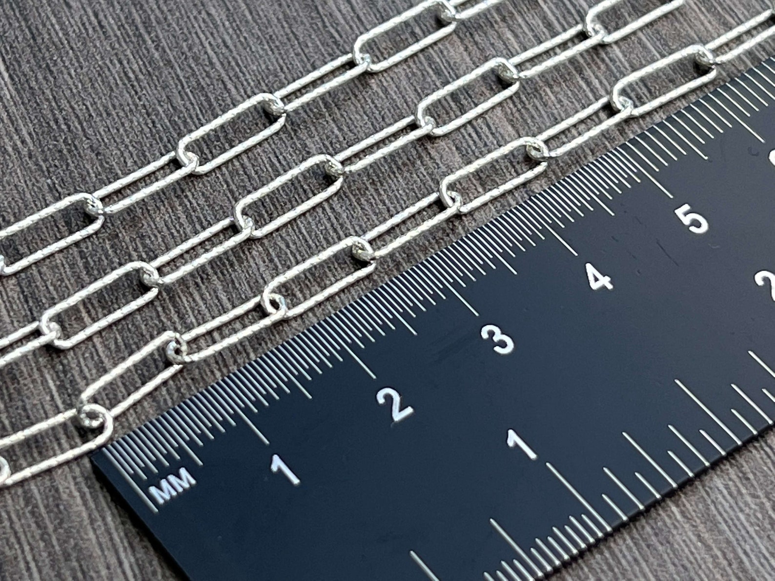 Paperclip Sparkly Chain Sterling Silver now Available in 2 | Etsy