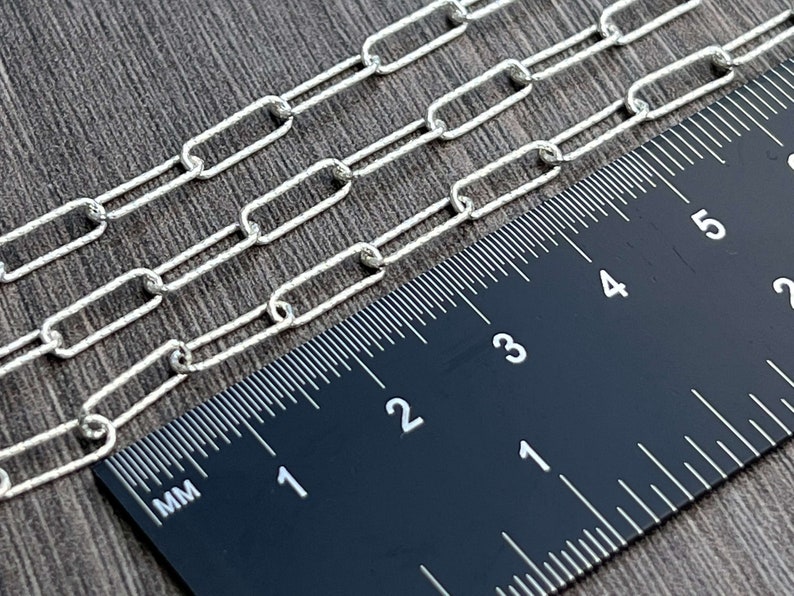 Paperclip Sparkly Chain Sterling Silver now Available in 2 | Etsy