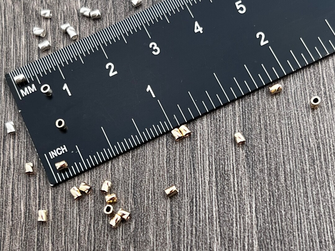 Sterling Silver Twisted Crimp Tube Beads - 2x2mm - Etsy