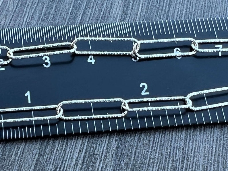 Paperclip Sparkly Chain Sterling Silver now Available in 2 | Etsy