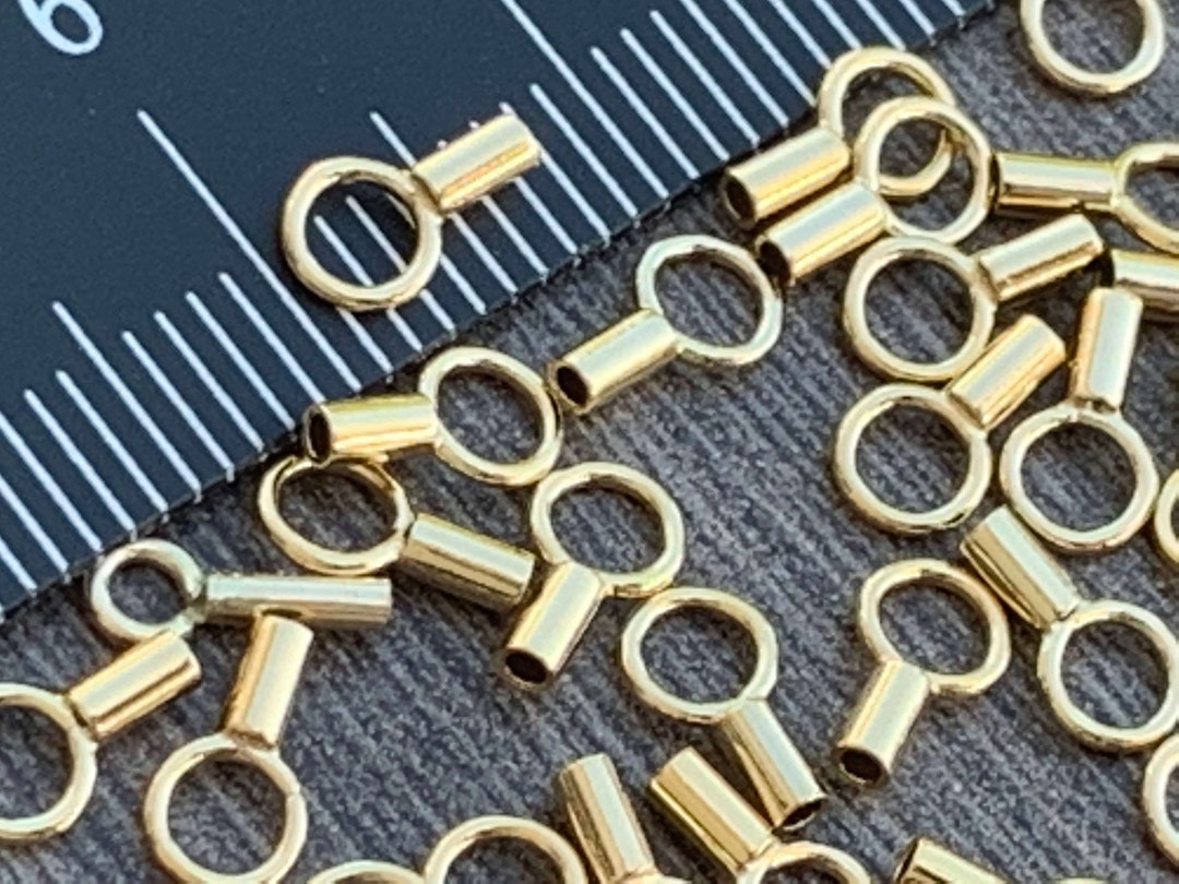 14kt Gold Filled Crimp Endkappen: 1 mm, 1,4 mm Endkappen - Etsy.de