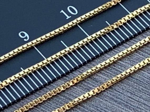1mm BOX CHAIN 14KT Gold Filled Continuous Unfinished Chain - Etsy