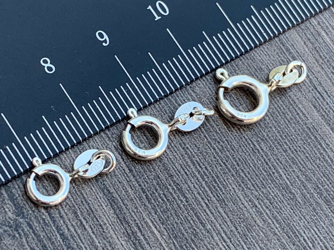 Sterling Silver Spring Clasp With 925 Quality Tag -6mm/7mm/8mm - High ...