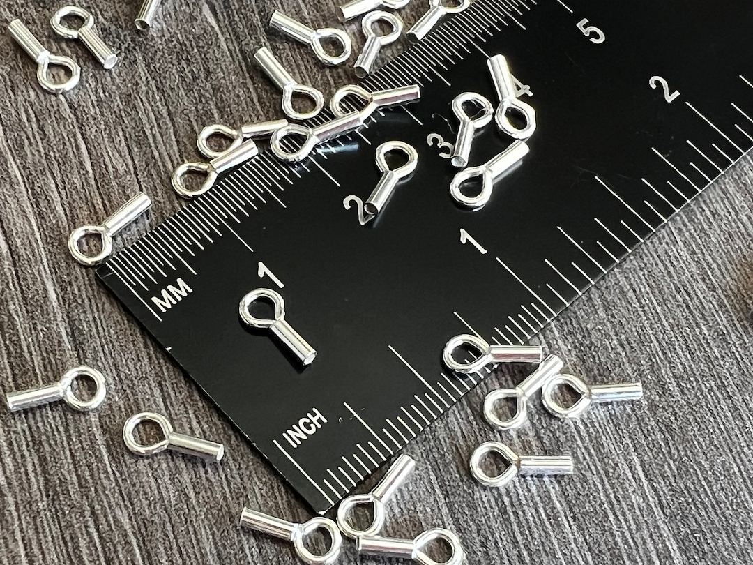Crimps / End Caps 1mm -sterling Silver ,to Finish 0.5 - 0.8mm Chain - Etsy