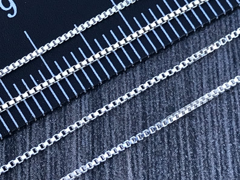 Sterling Silver Box Chain 0.7mm: Unfinished Jewelry Supplies - Etsy