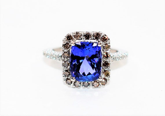 Effy Zertifizierter Naturlicher D Block Tansanit Fancy Diamant Ring 14K Massiv WeiBgold 3.21tcw Designer Ring Cocktail Ring Schmuck Nachlass Etsy