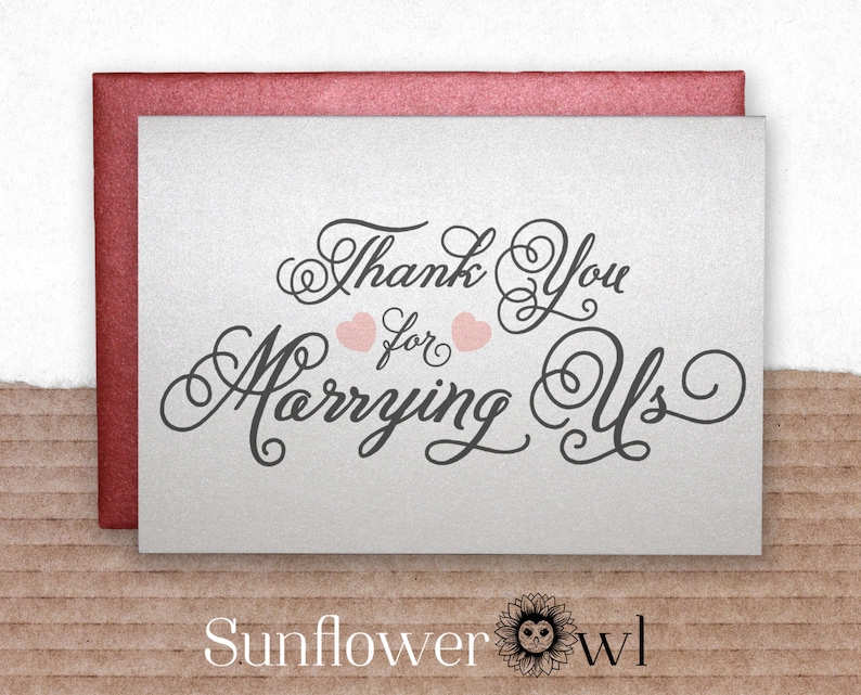 Thank you for marrying us gift for wedding officiant Wedding | Etsy