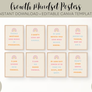 Growth Mindset Classroom Posters, Classroom Posters, Colorful Classroom ...
