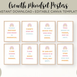 Growth Mindset Classroom Posters, Classroom Posters, Colorful Classroom ...