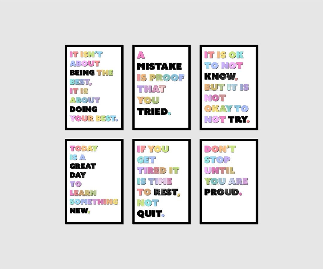 Growth Mindset Classroom Posters Classroom Posters Inspiring - Etsy