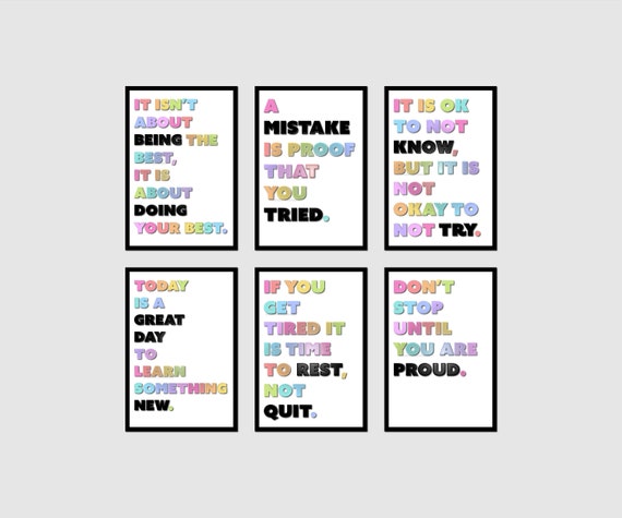 Growth Mindset Classroom Posters Classroom Posters Inspiring - Etsy
