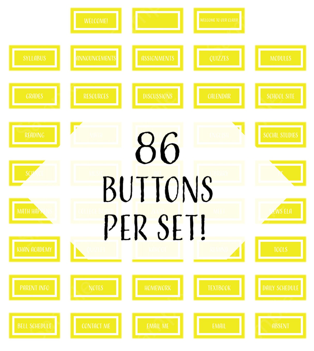 Customizable Canvas LMS Buttons Standard Color Bundle - Etsy Hong Kong