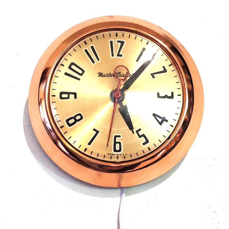 Copper Wall Clock - Etsy
