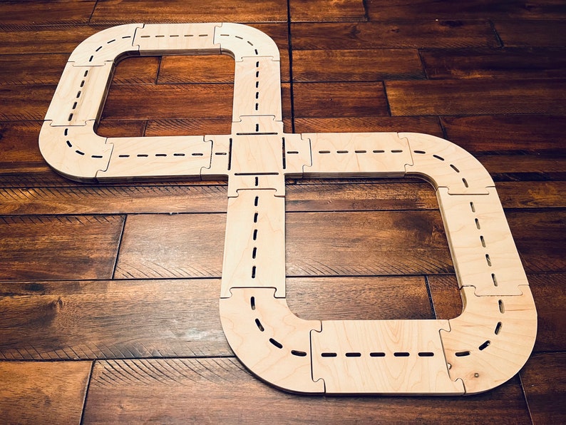 ROADZ - Wooden Car Track - Etsy