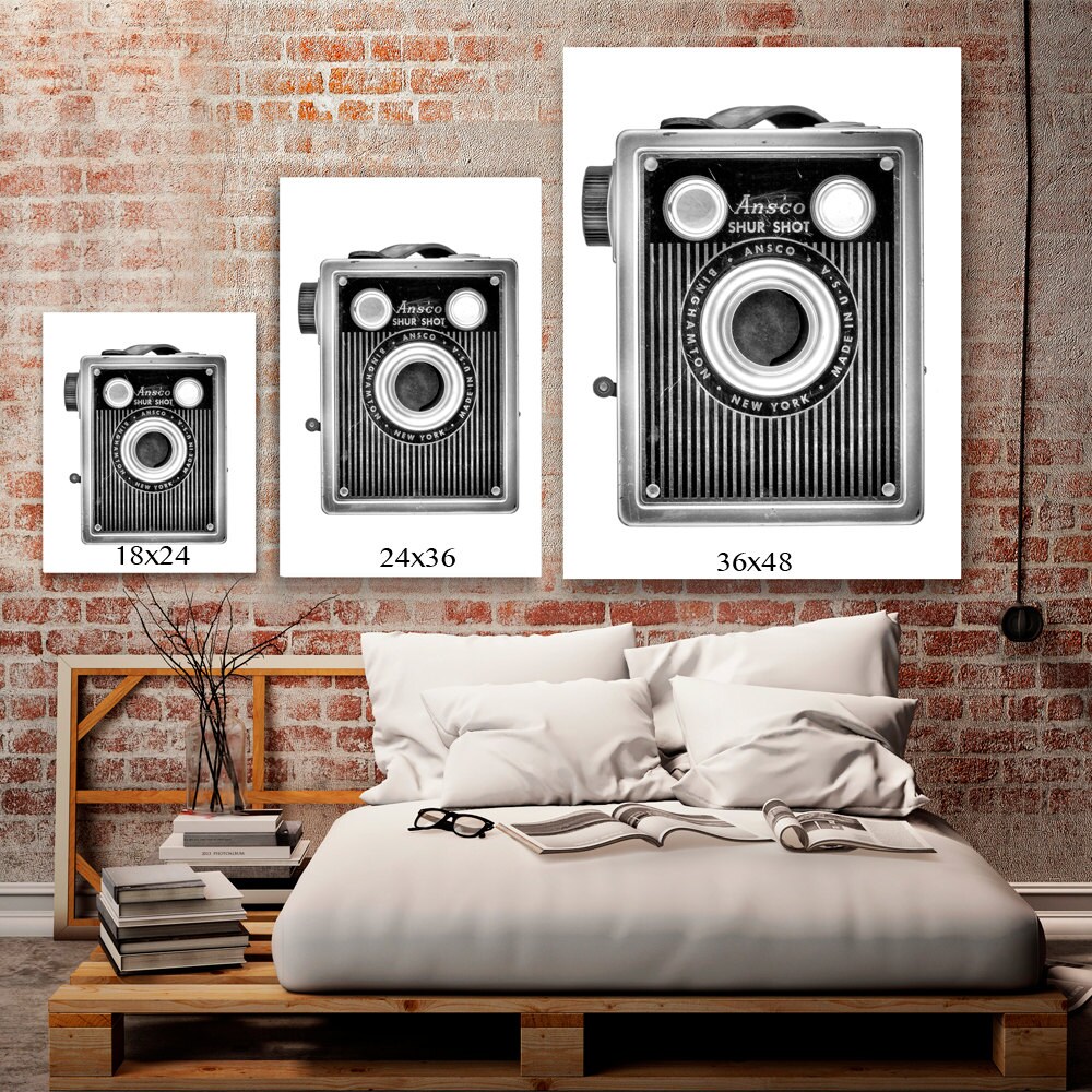 RETRO DECOR - Vintage Camera - Art Deco - Loft - Retro Modern Art ...