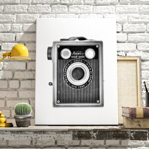 RETRO DECOR - Vintage Camera - Art Deco - Loft - Retro Modern Art ...