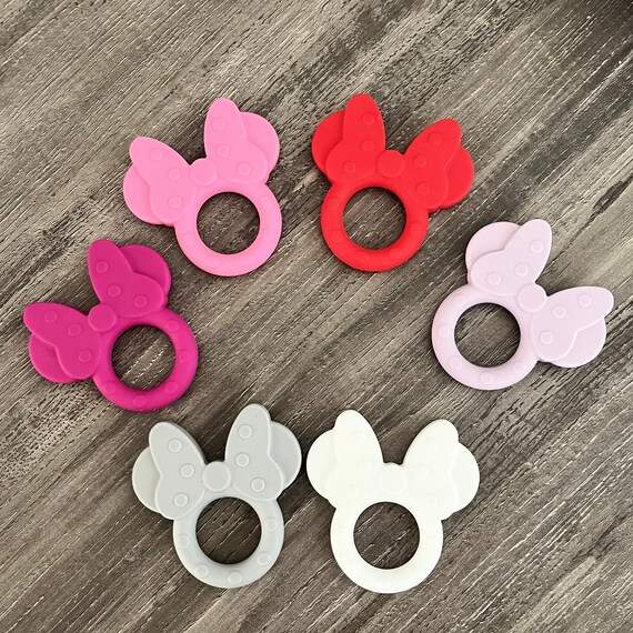 Minnie Mouse Silicone Baby Teether | Etsy