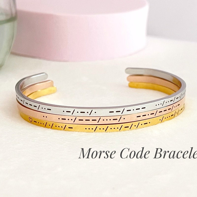Morse Code Bracelet - Etsy