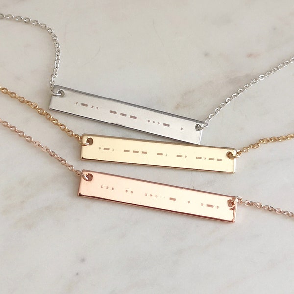 Morse Code Jewelry - Etsy