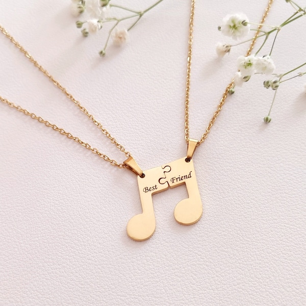 Music Note Necklace - Etsy