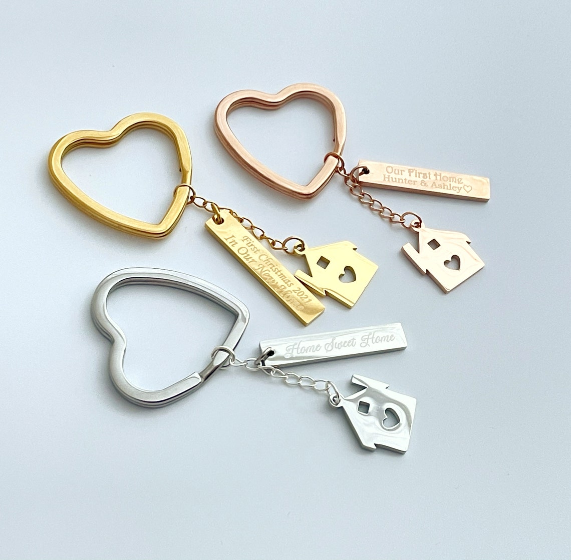 Personalized Keychain Our First Home Keychain New Home Gift | Etsy