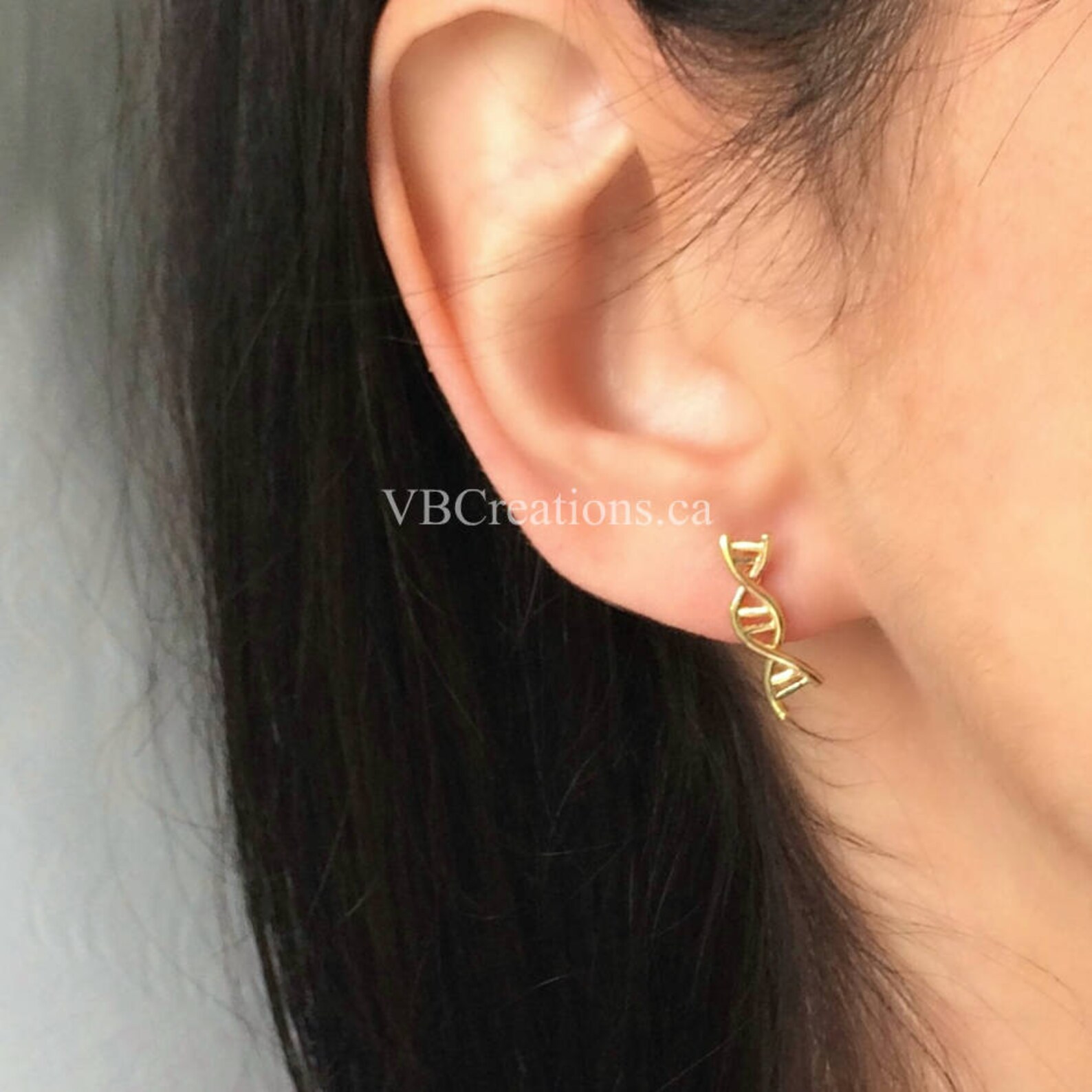 DNA Earrings DNA Jewelry Biology Science Twist - Etsy