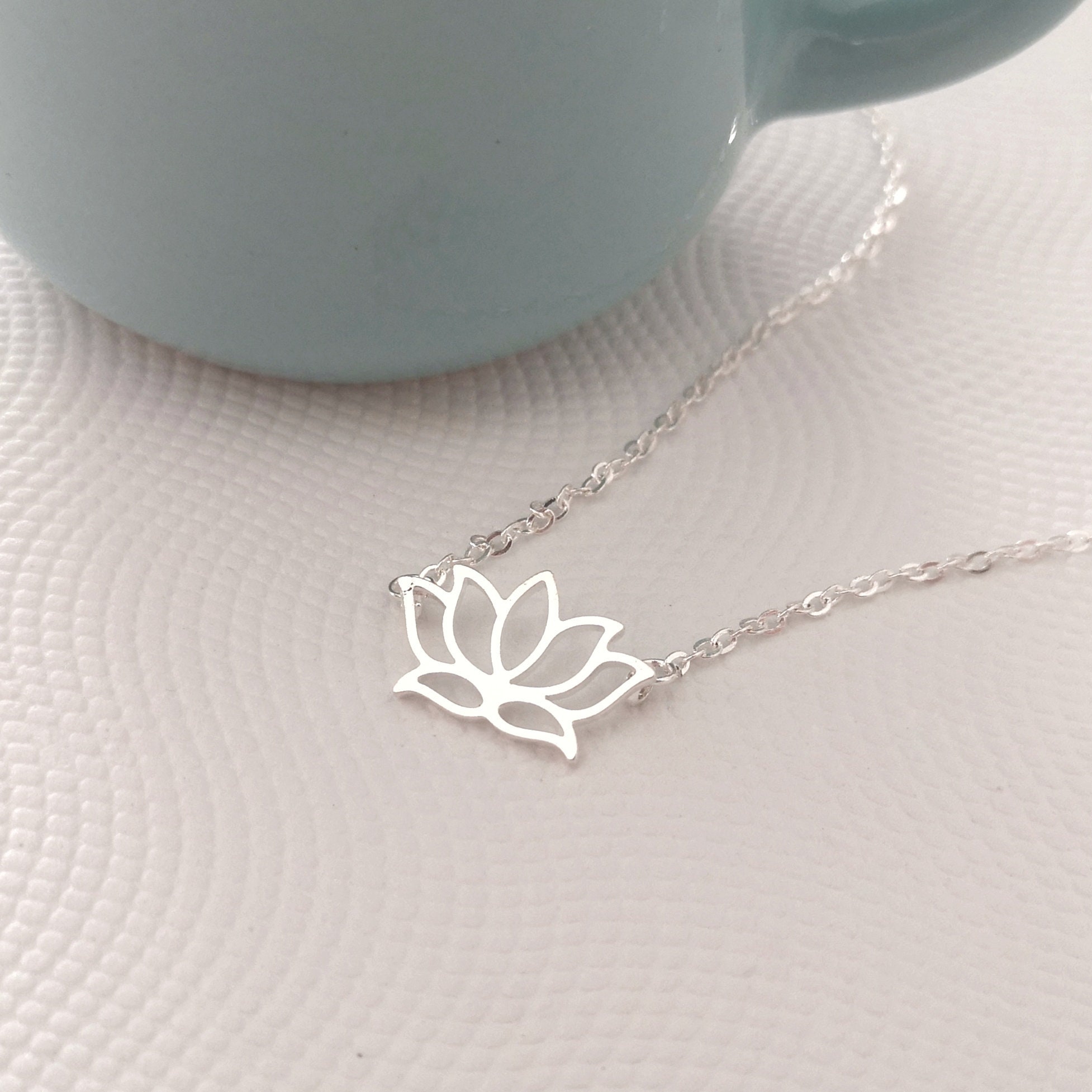 Lotus Flower Necklace Lotus Flower Jewelry Flowers | Etsy