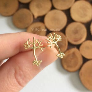 Neuron Earrings - Neuron Jewelry - Neurone - Science Jewelry - Cellular ...