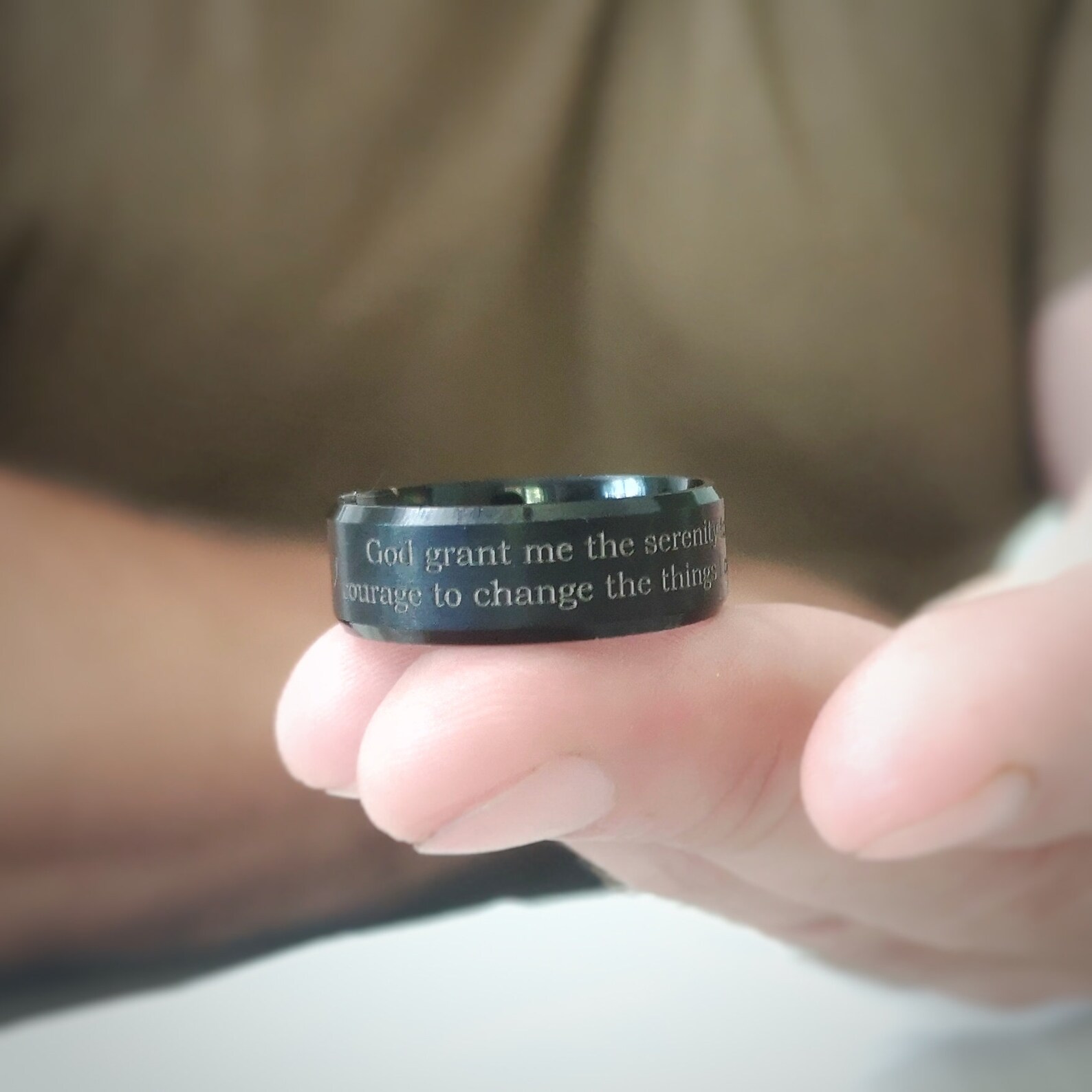 Mens Rings Serenity Prayer Ring Sobriety Gift Stainless Steel - Etsy