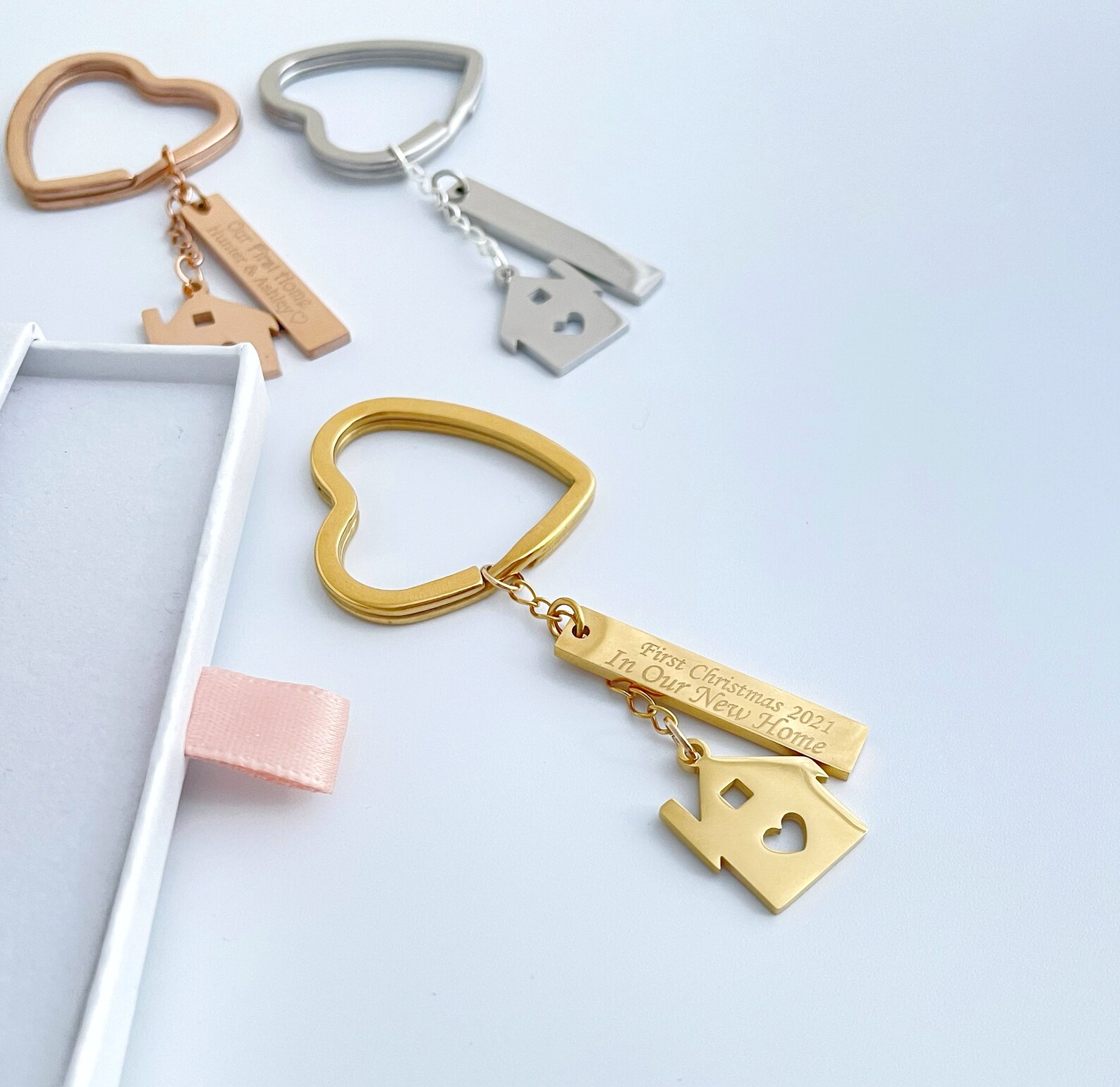 Personalized Keychain Our First Home Keychain New Home Gift ...