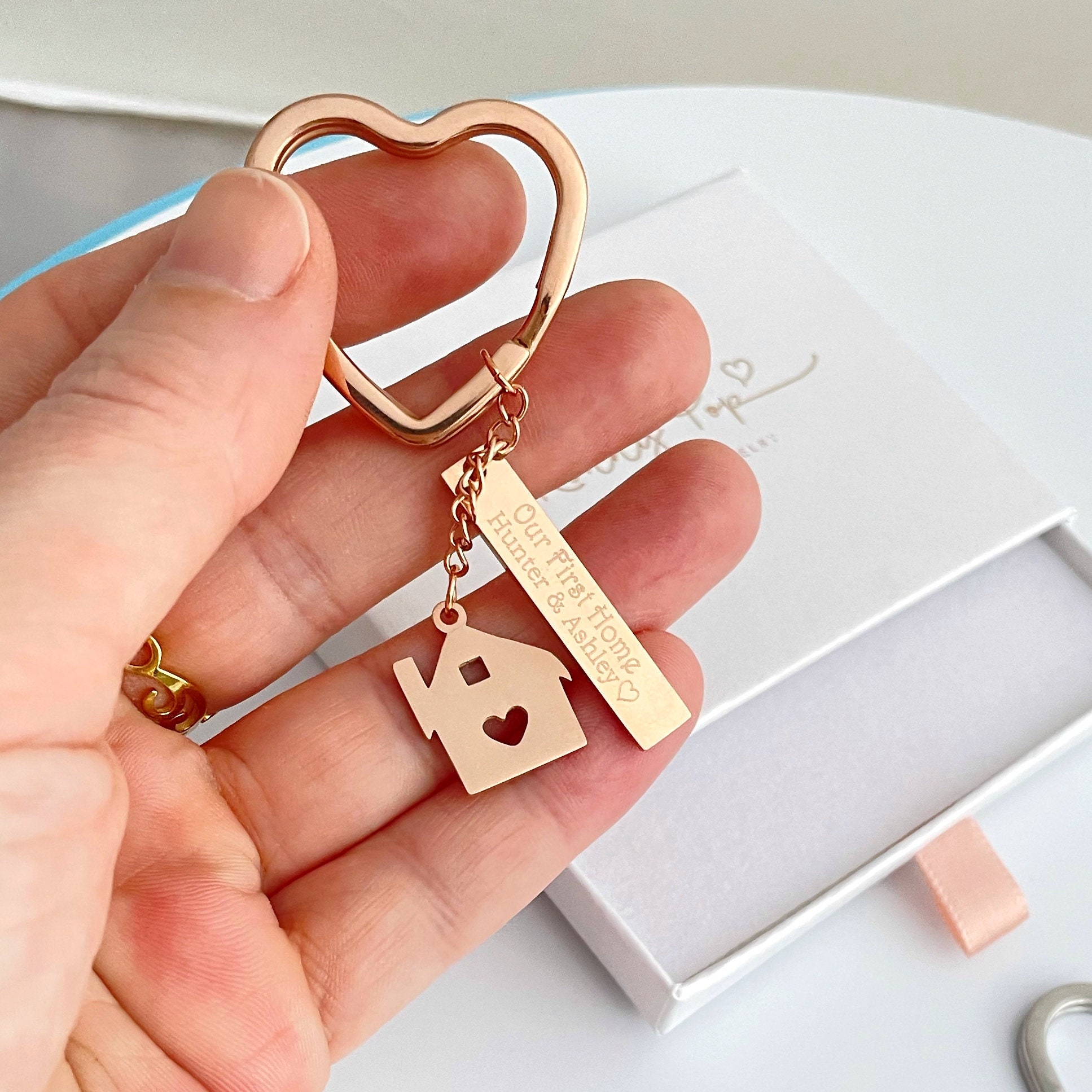 Personalized Keychain Our First Home Keychain New Home Gift | Etsy