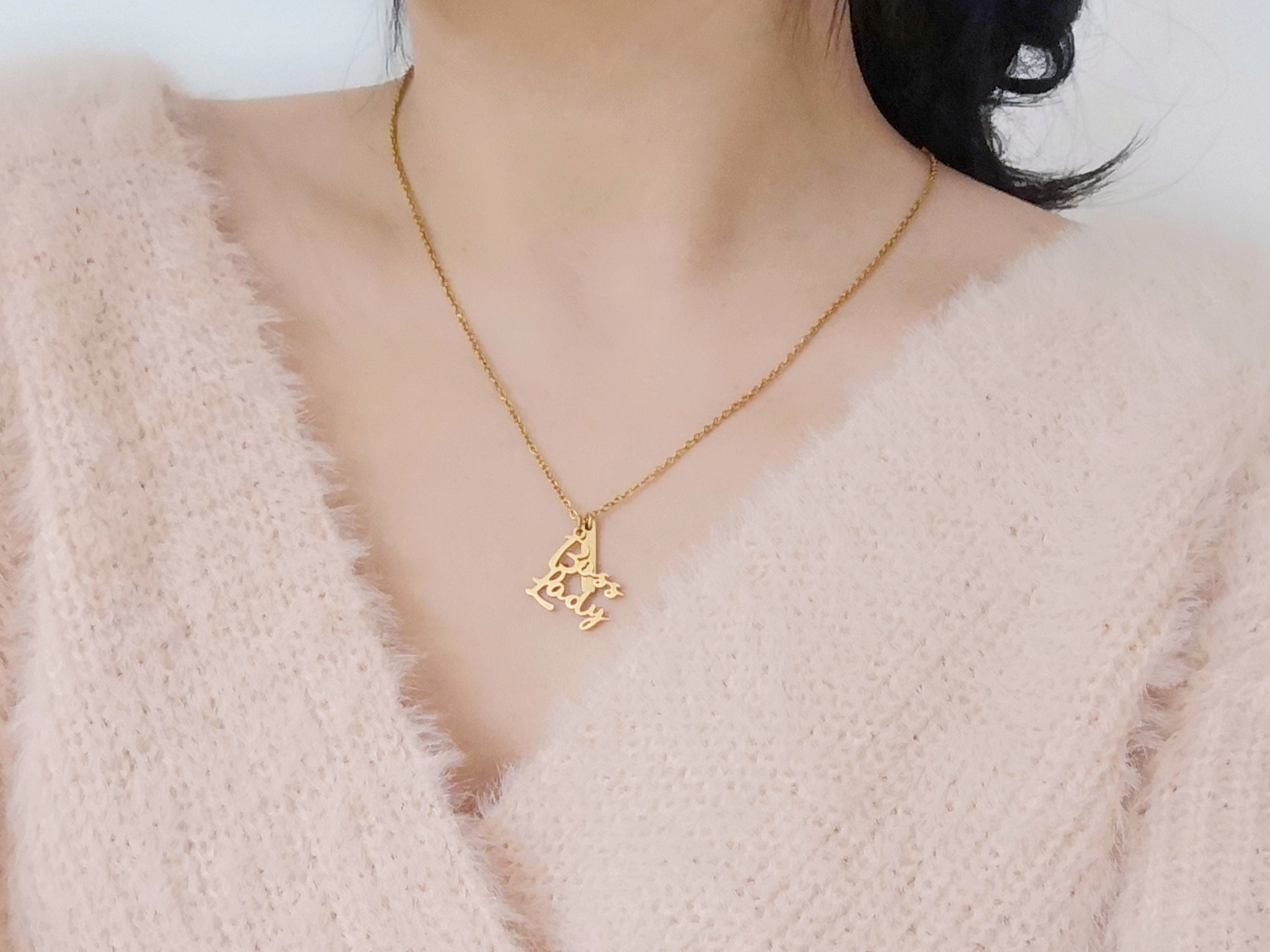 Lady Boss Necklace Gift for Boss Day Girl Boss Jewelry Gift | Etsy