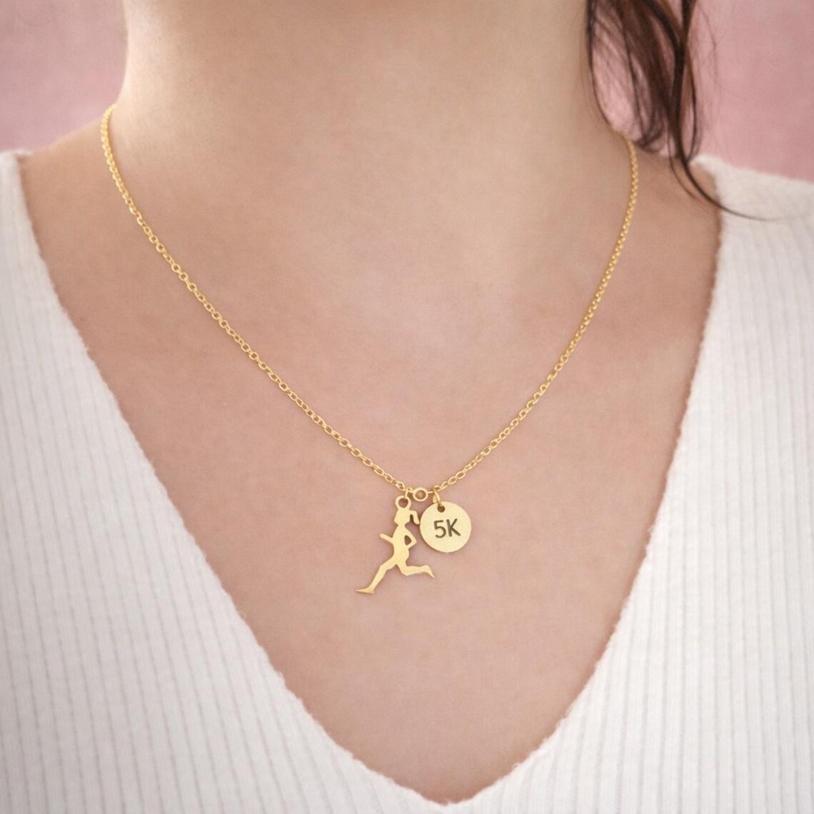 Runner Girl Necklace Running Necklace 5K 10K Marathon Sport Jewelry ...