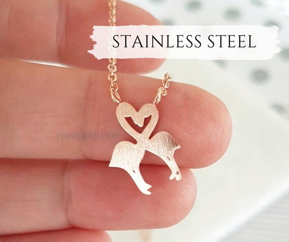 Flamingo Necklace Flamingo Chain Flamingo Pendant Gold - Etsy UK