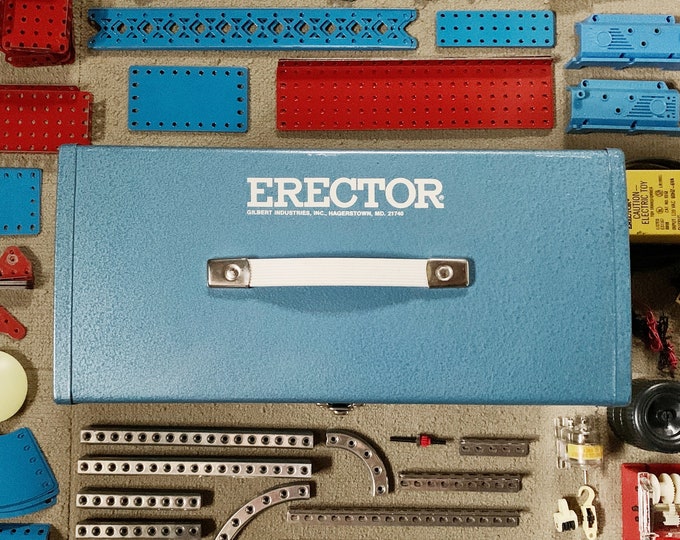 1971/75 Mark 60 Erector Set / Original Blue Metal Toolbox / Original ...