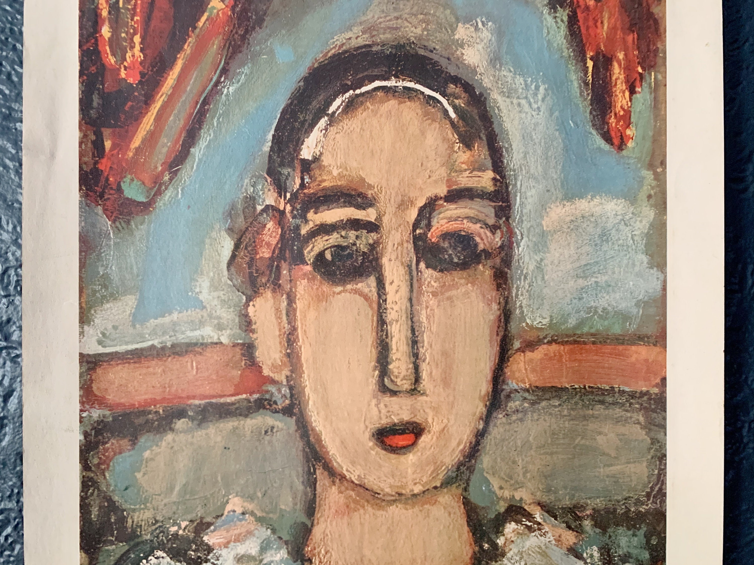 Vintage 1960s George Rouault Poster / Pierrot Portrait No. 1526 / Swiss ...