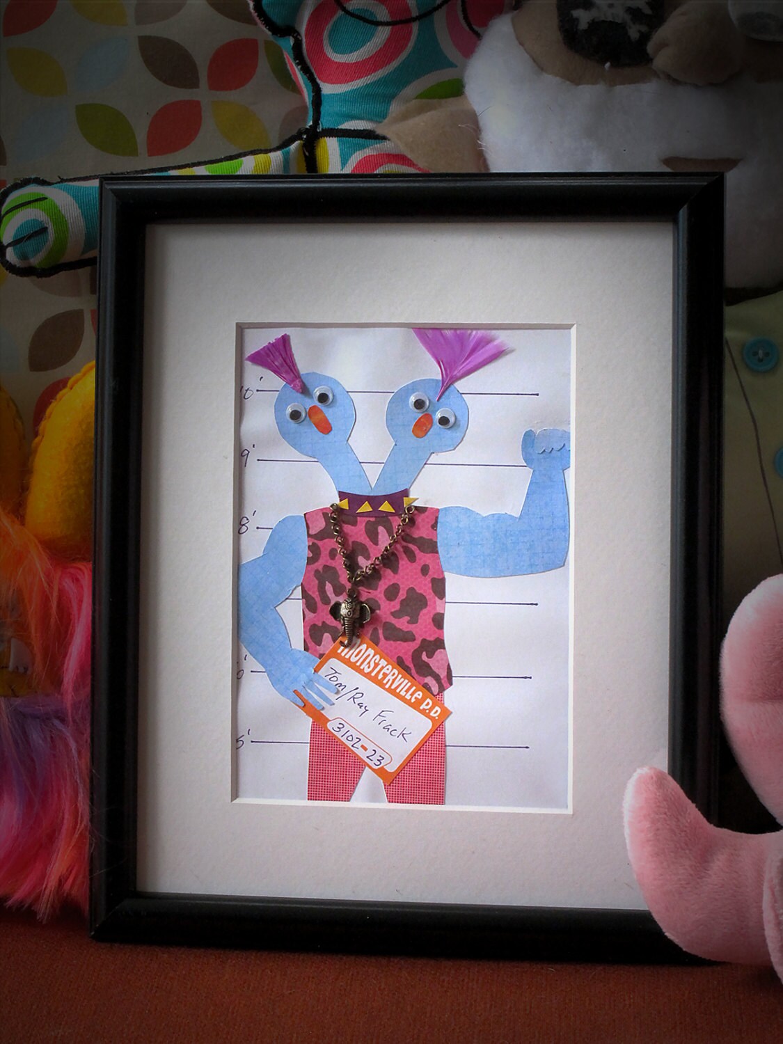Monster Mugshot Framed Collage Tom & Ray Frack - Etsy