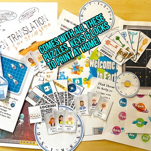 Escape Room for Kids Escape From Space Printable Escape Room, QR Code ...