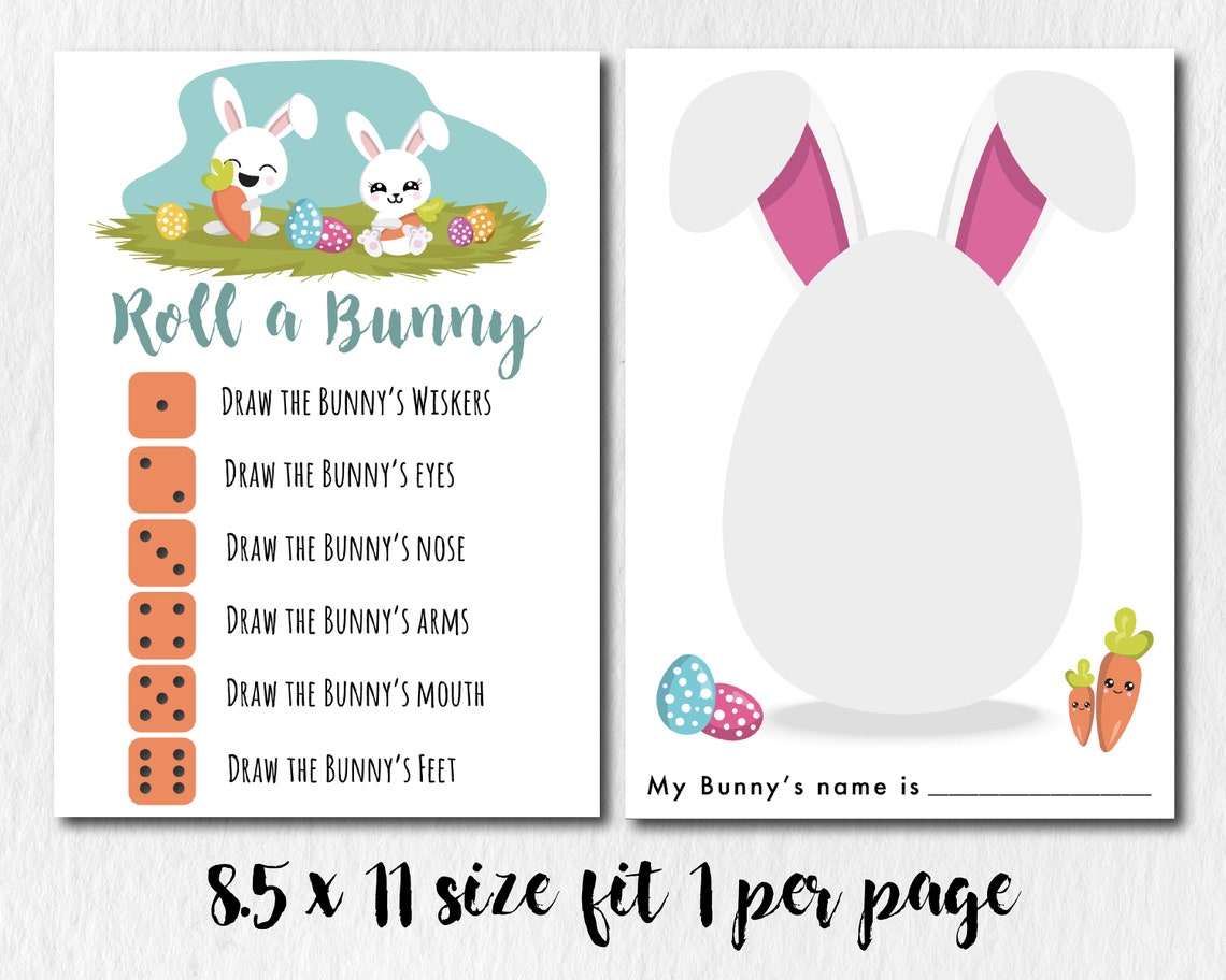 Easter Roll A Bunny Dice Game | Easter Dice Game |kids Holiday| Family ...