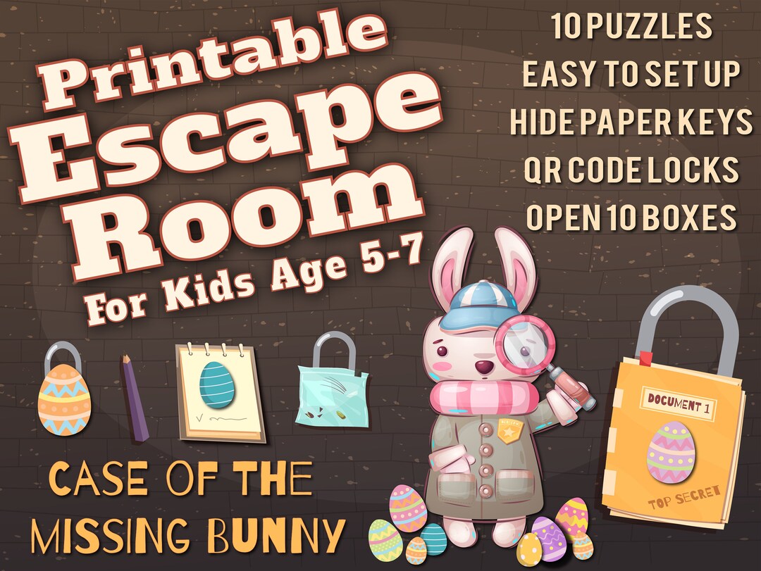 Easter Escape Room for Kids Age 5-7 | the Case of the Missing Bunny ...