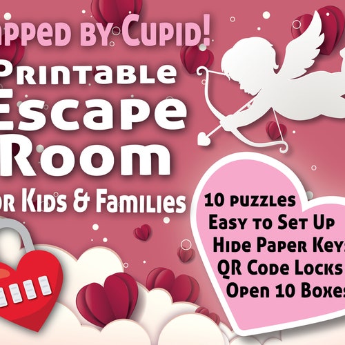Valentines Day Escape Room for Kids Printable Party Game - Etsy