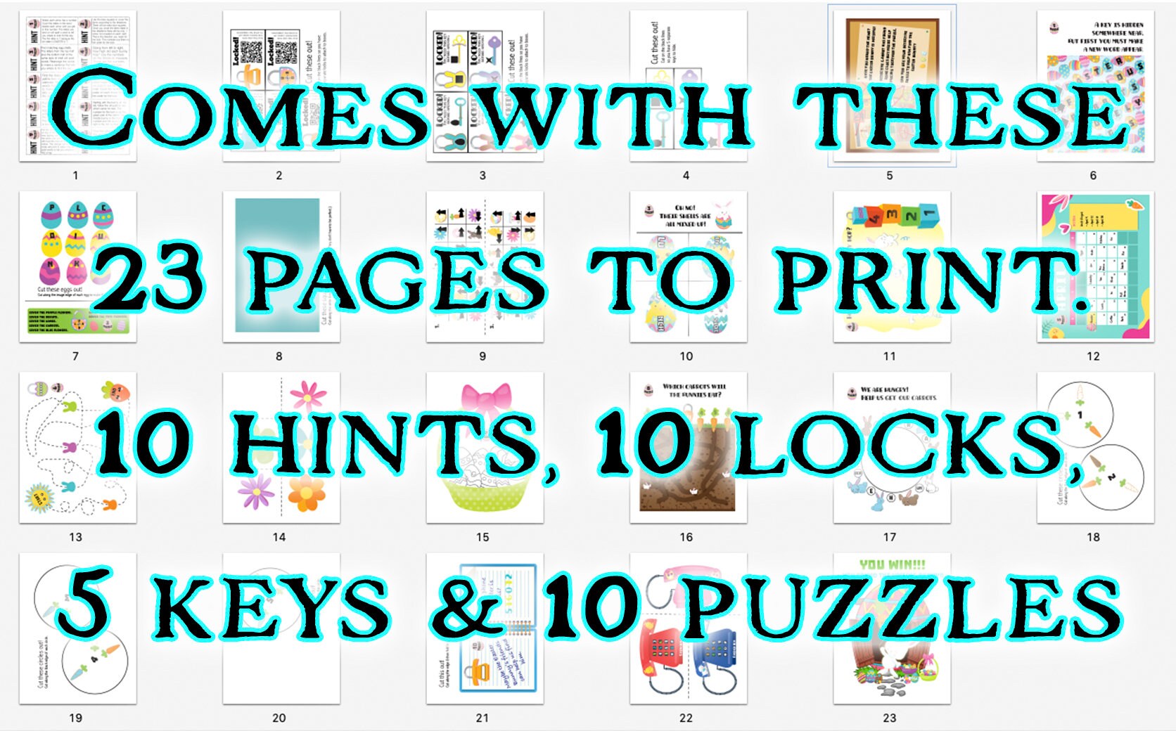 Easter Escape Room for Kids Age 5-7 | the Case of the Missing Bunny ...