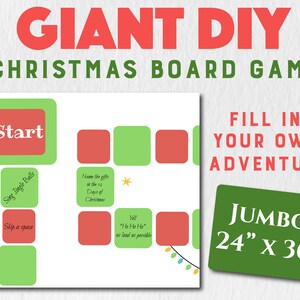 GIANT Christmas Game, Create Your Own Board Game, Christmas Games ...