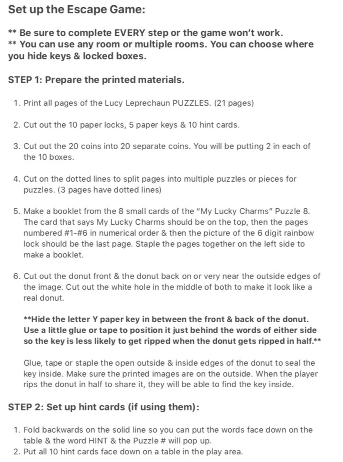 St. Patrick's Day Escape Room for Kids, Lucky Leprechaun,printable ...